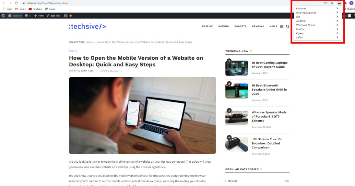 How to Open a Mobile Version of a Website on Desktop: Quick and Easy ...
